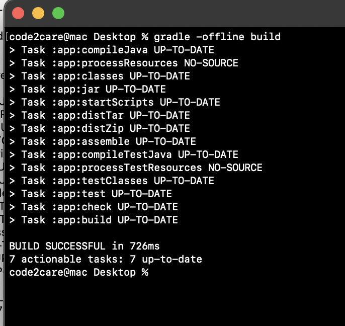 How to run Gradle build in offline mode | Code2care