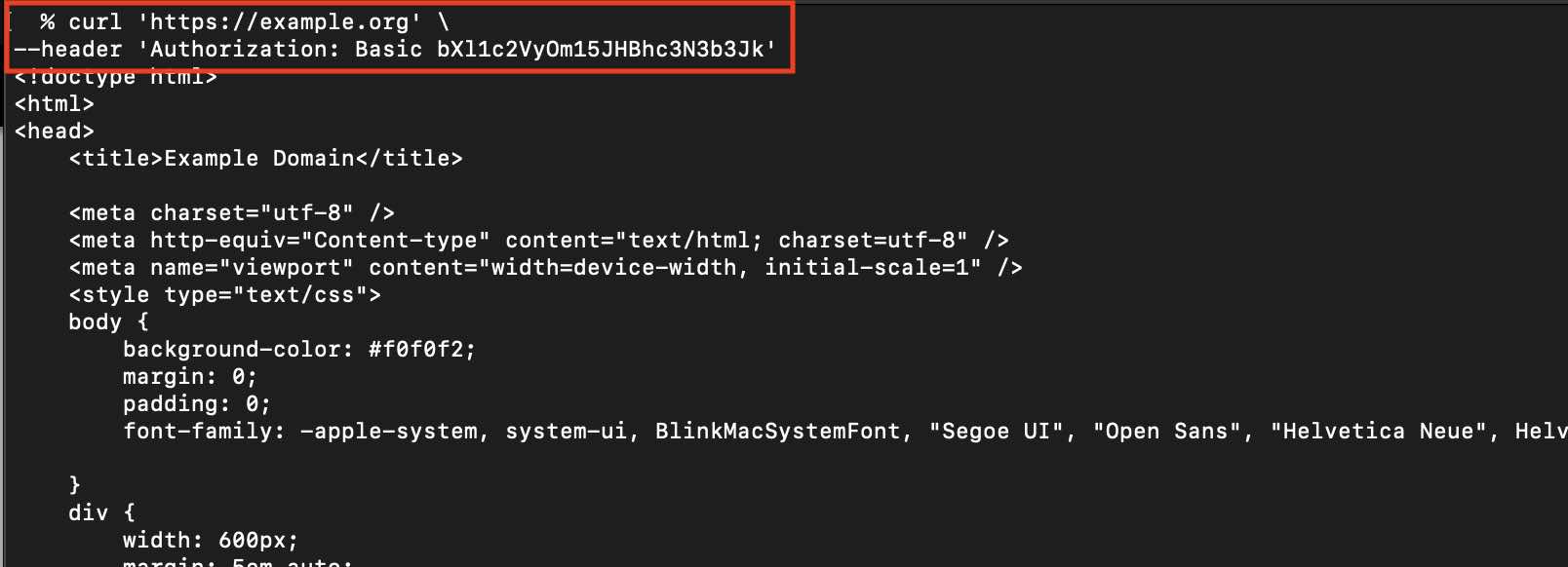 Perform Basic Authentication using cURL with Examples