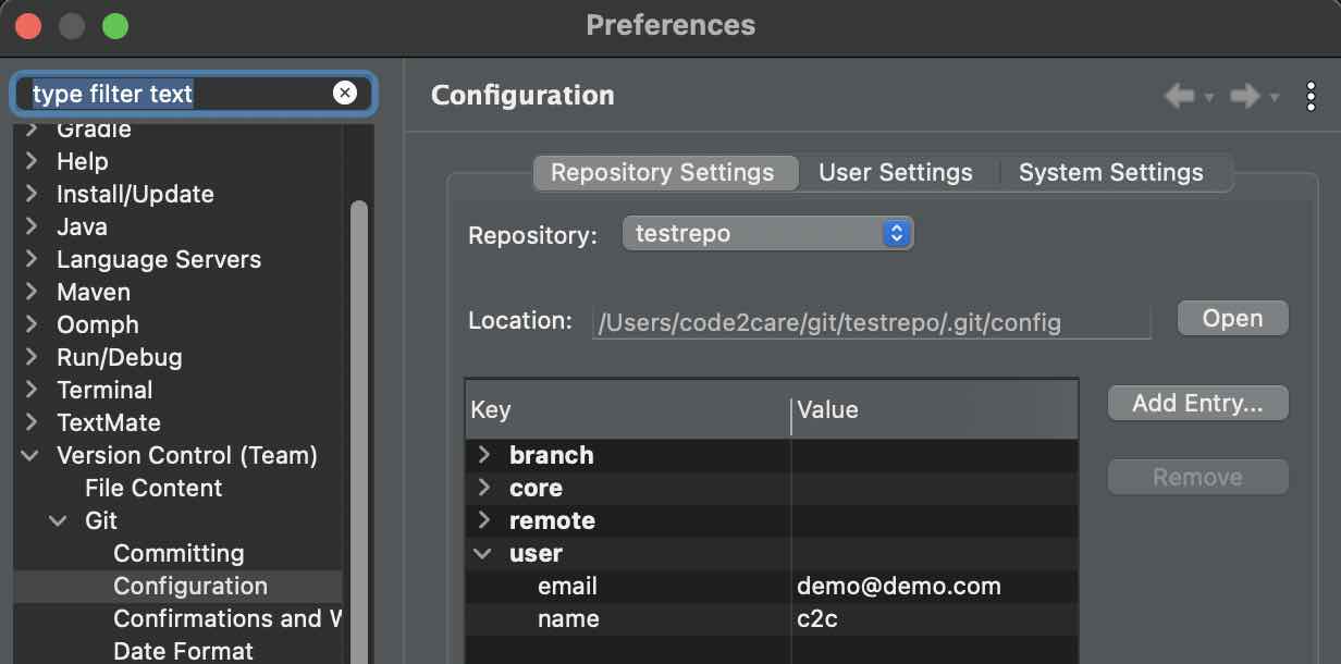 How to change Git Default Author and Committer details in Eclipse ...