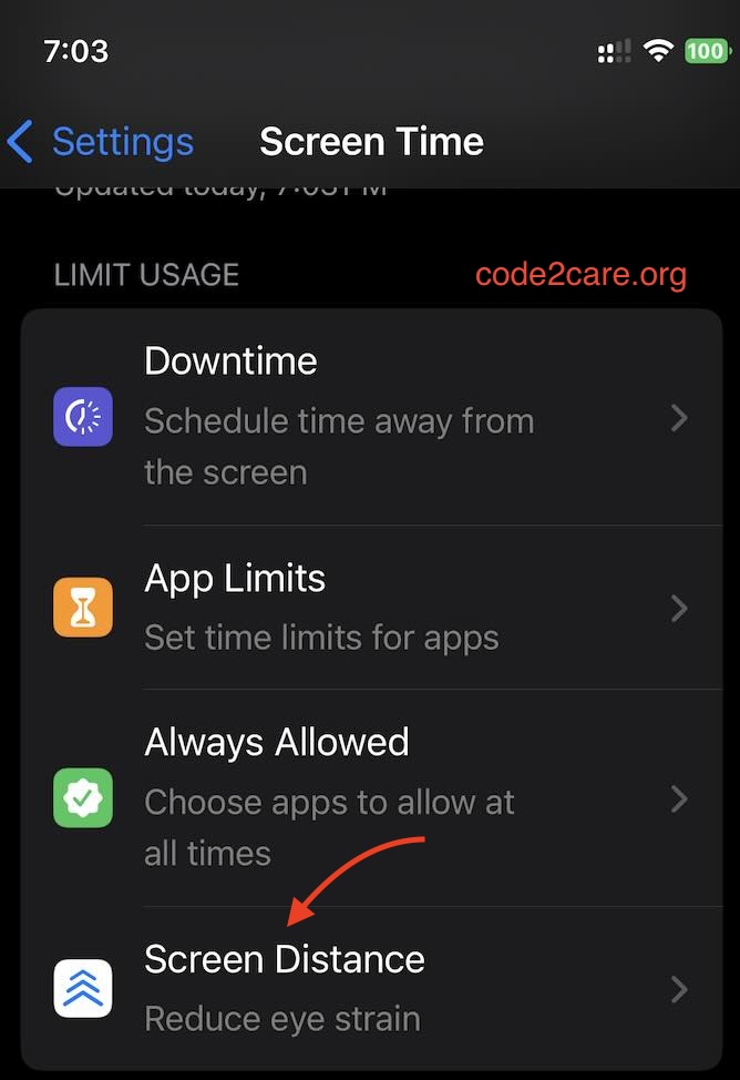 iOS 17 - How to Enable Screen Distance Feature under Screen Time on ...