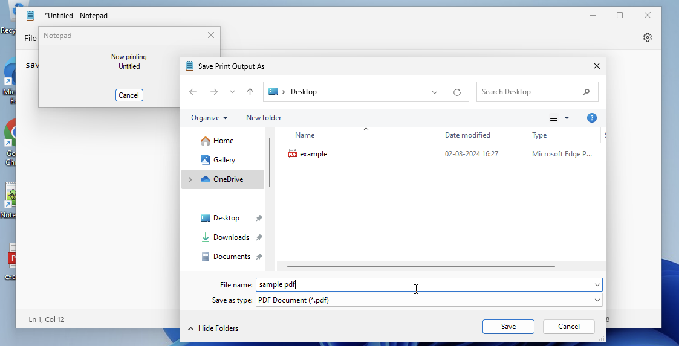 How to Save Windows Notepad File as PDF | Code2care