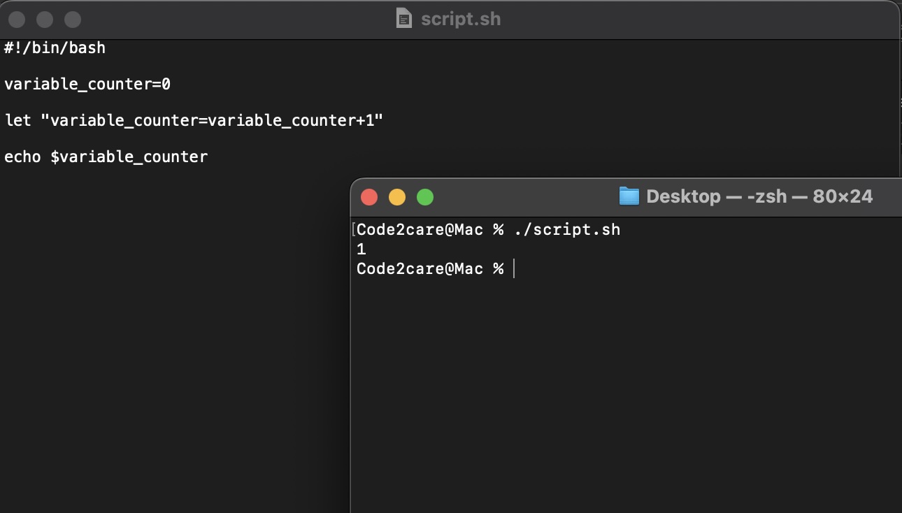 Ways to Increment a counter variable in Bash Script | Code2care