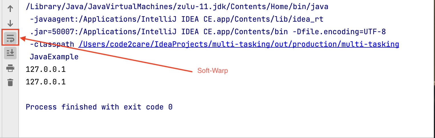 How to Word-Warp Console logs in IntelliJ