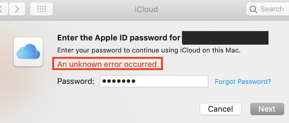 [fix] iCloud - Verification Failed: An unknown error occurred Apple ID ...