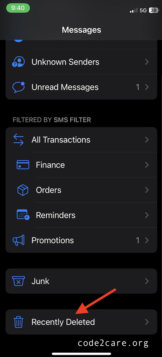 How to Recover Deleted Messages on iPhone | Code2care
