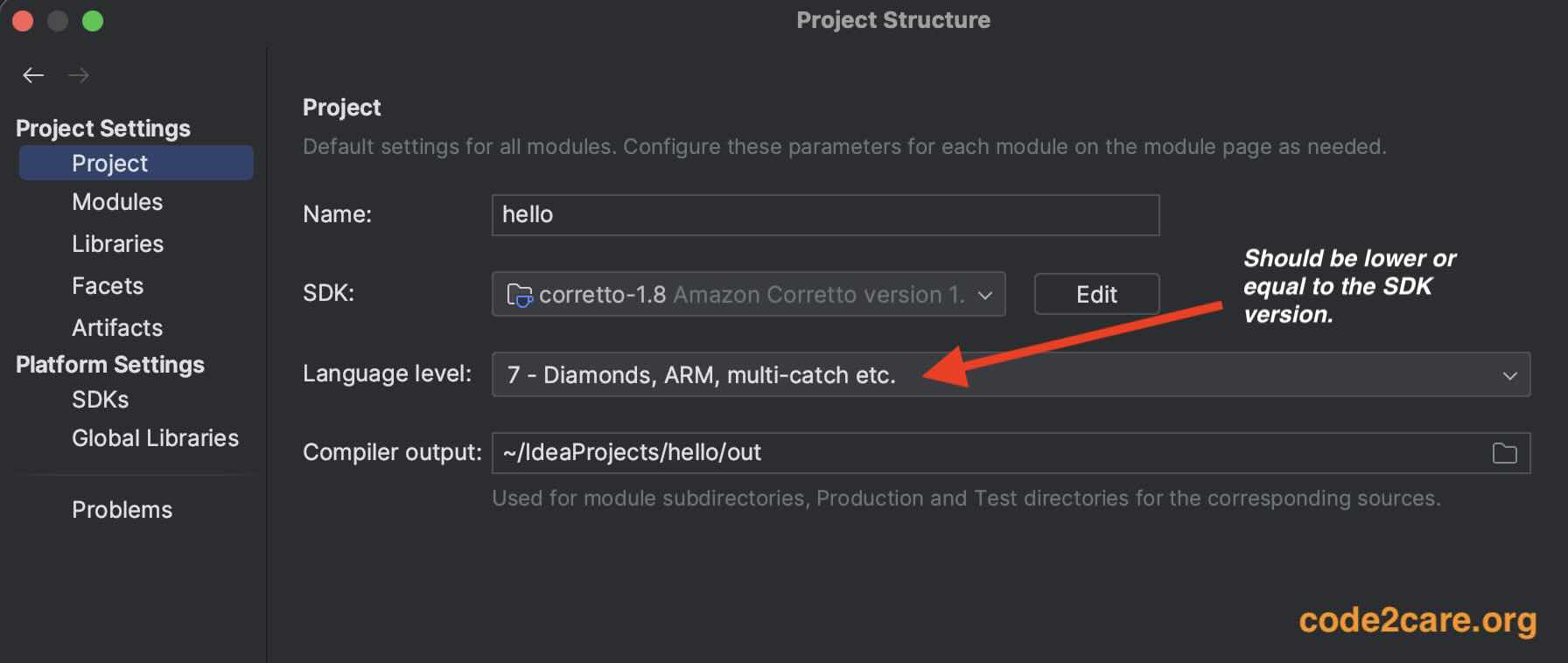 Fix - Java: invalid source release: IntelliJ IDE | Code2care
