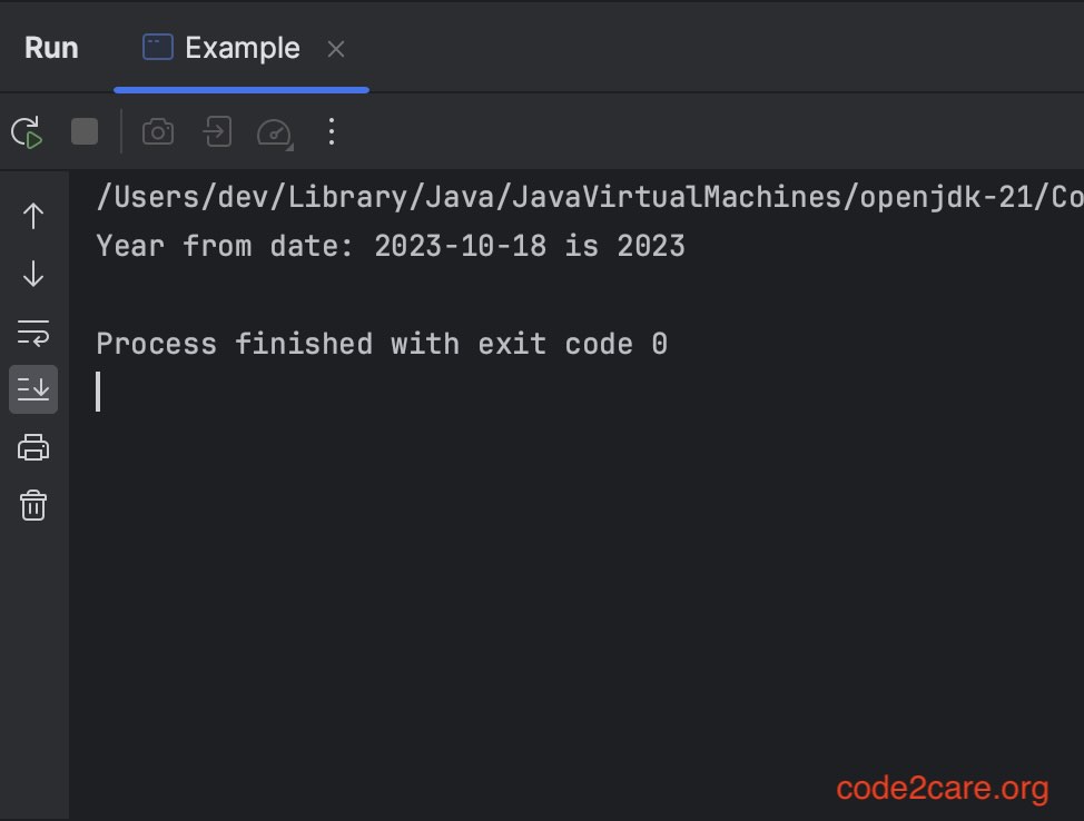 How to Get Year from a Date in Java | Code2care