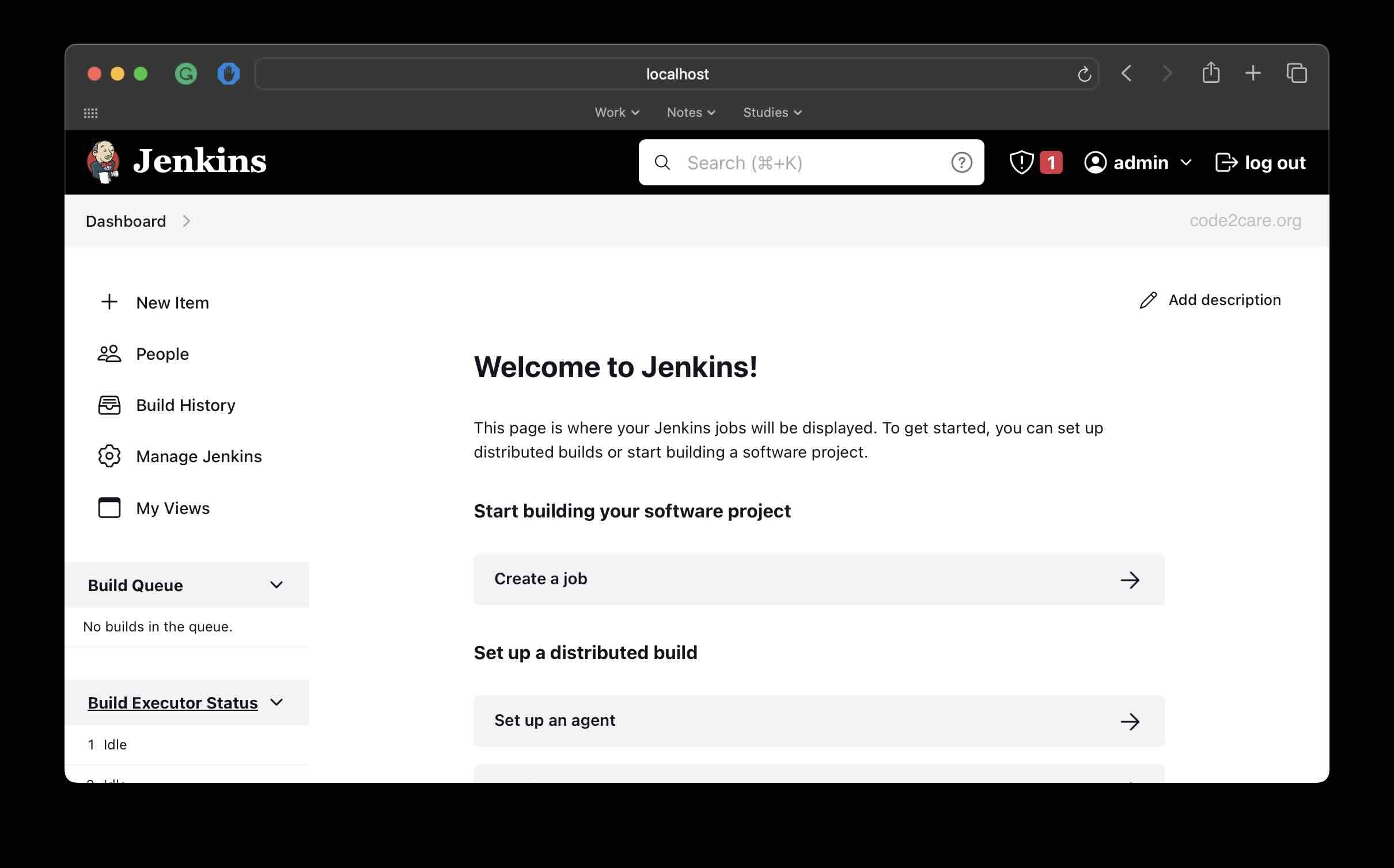 What is the Default Admin user and Password for Jenkins | Code2care