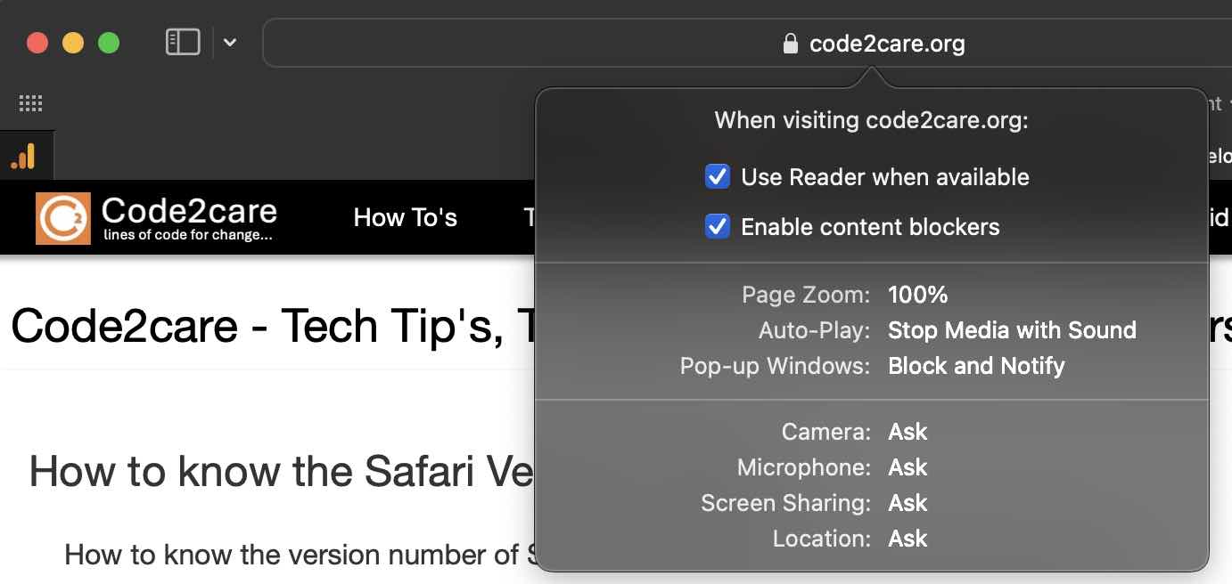 Advanced ways to set Custom Settings for a Website on Safari for Mac ...
