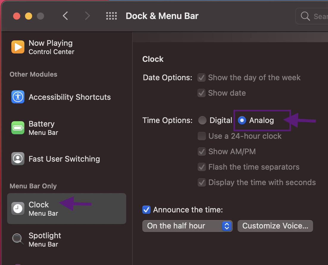 How to Display Analog Clock on Mac Menu Bar | Code2care
