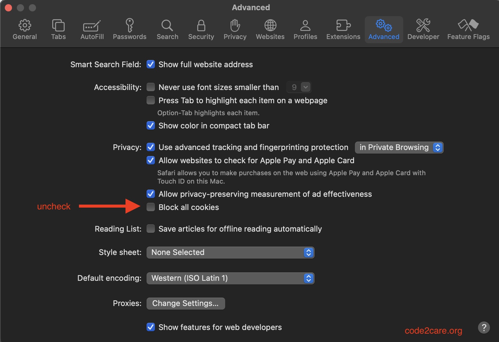 How to Enable Cookies in Safari on Mac | Code2care