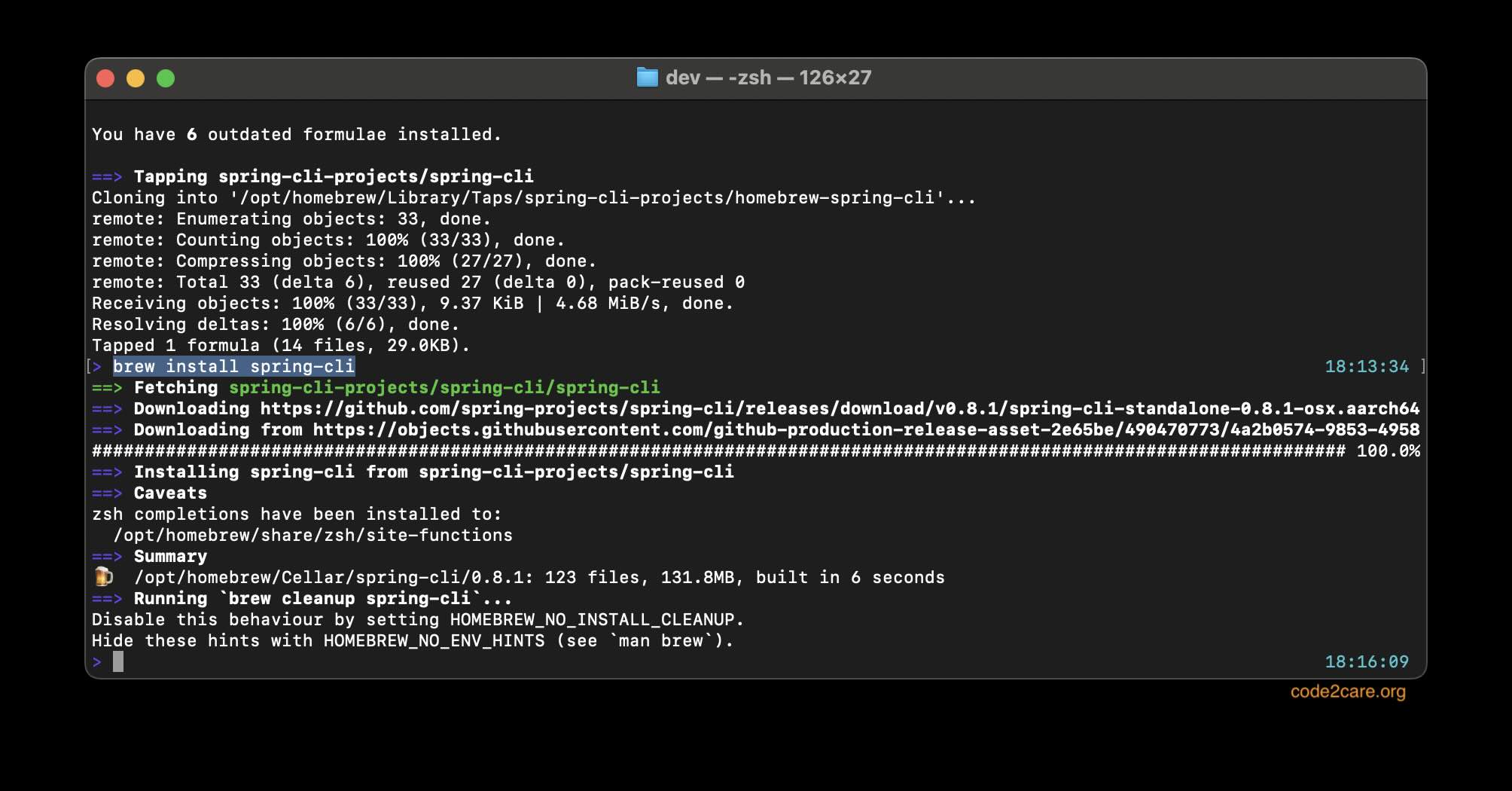 How to install Spring CLI using Mac Terminal | Code2care
