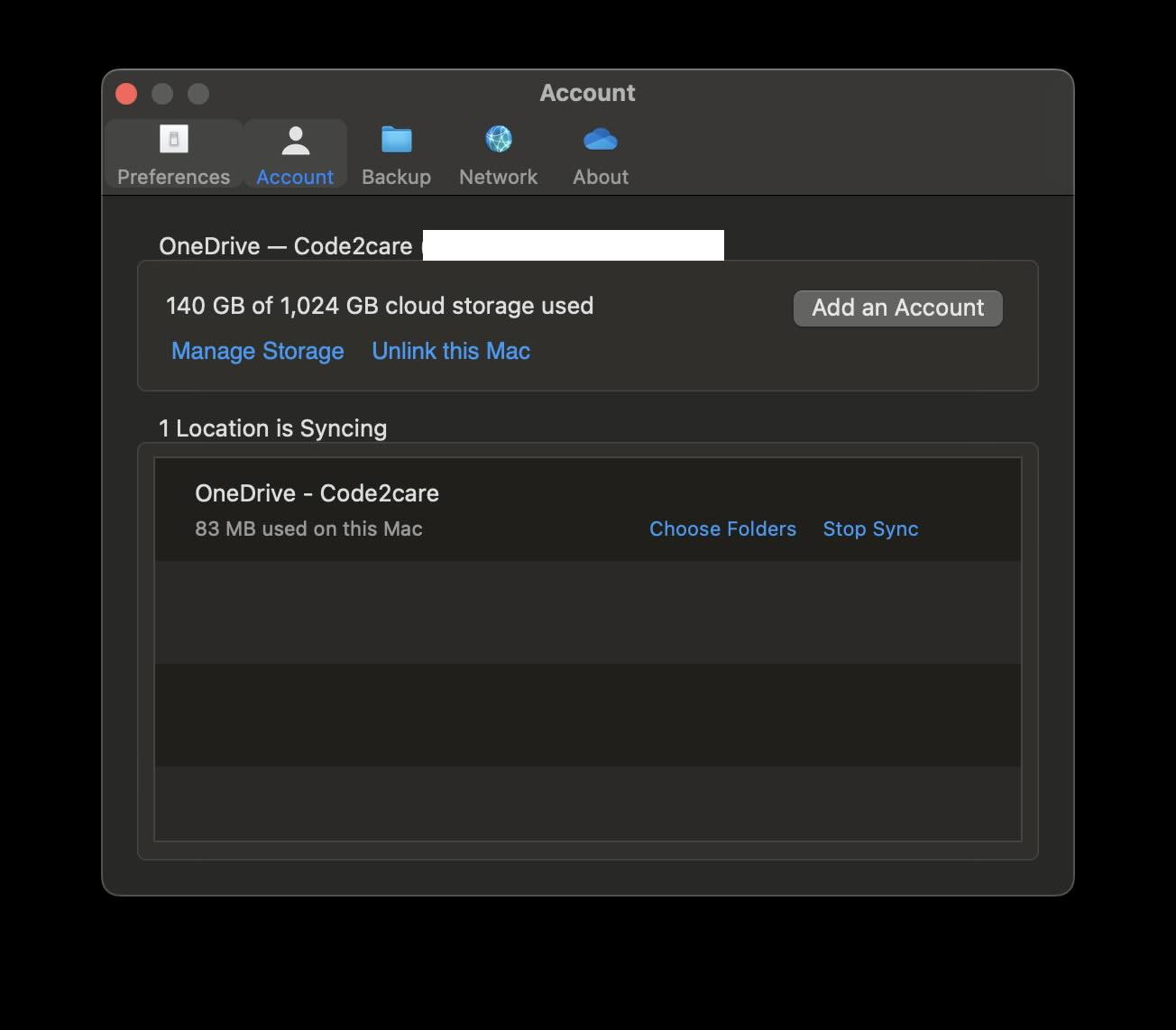 How to see storage usage details on OneDrive on Mac? | Code2care