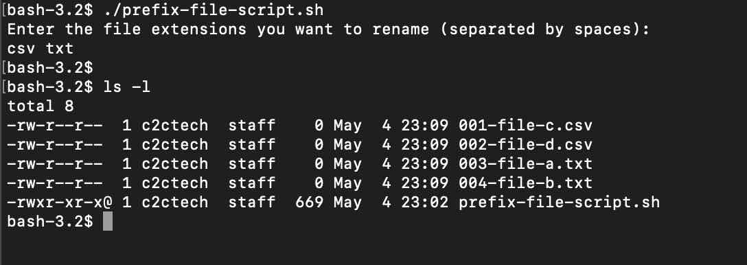 Bash Script to prefix files with sequential numbers in a directory ...