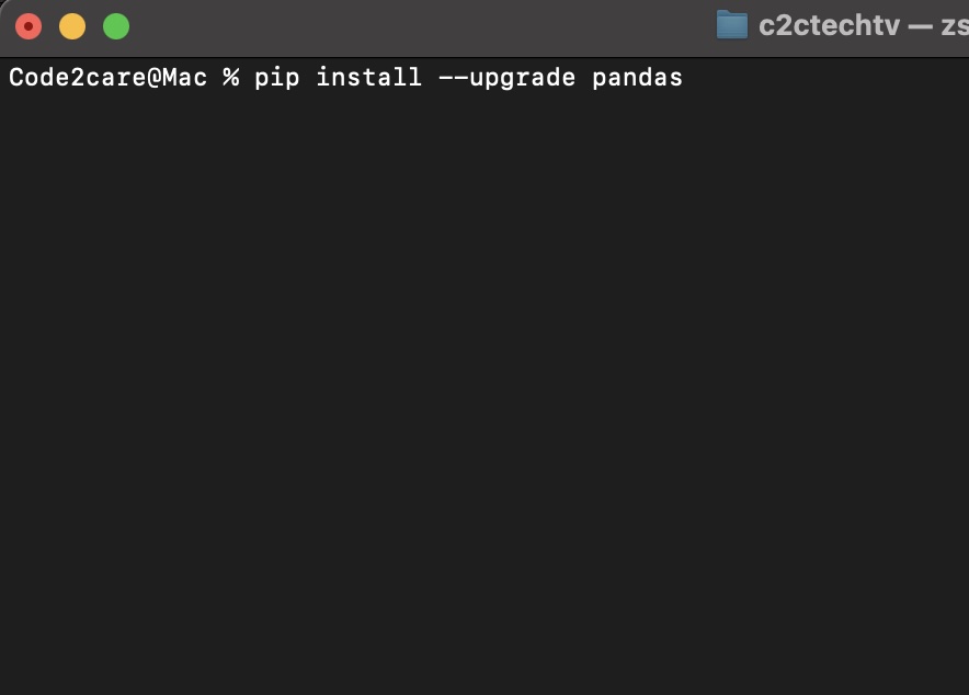 How to Upgrade Pandas Package | Code2care