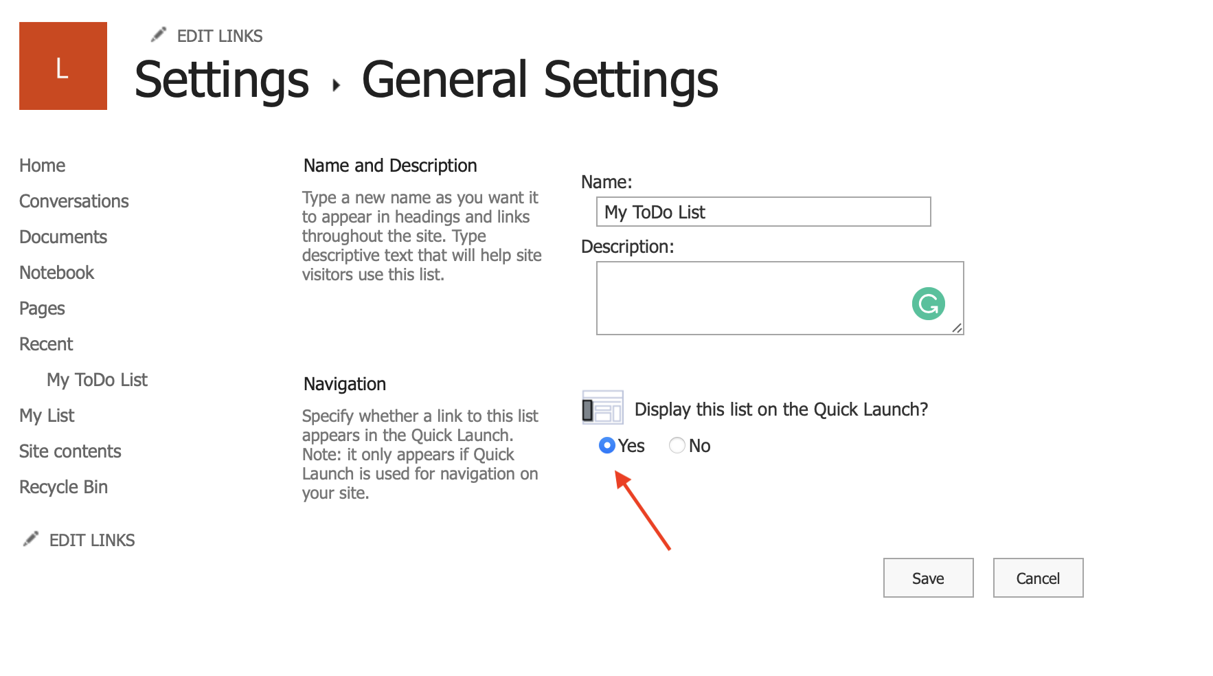 How to add a Task List to Quick View Menu in SharePoint Online Site ...
