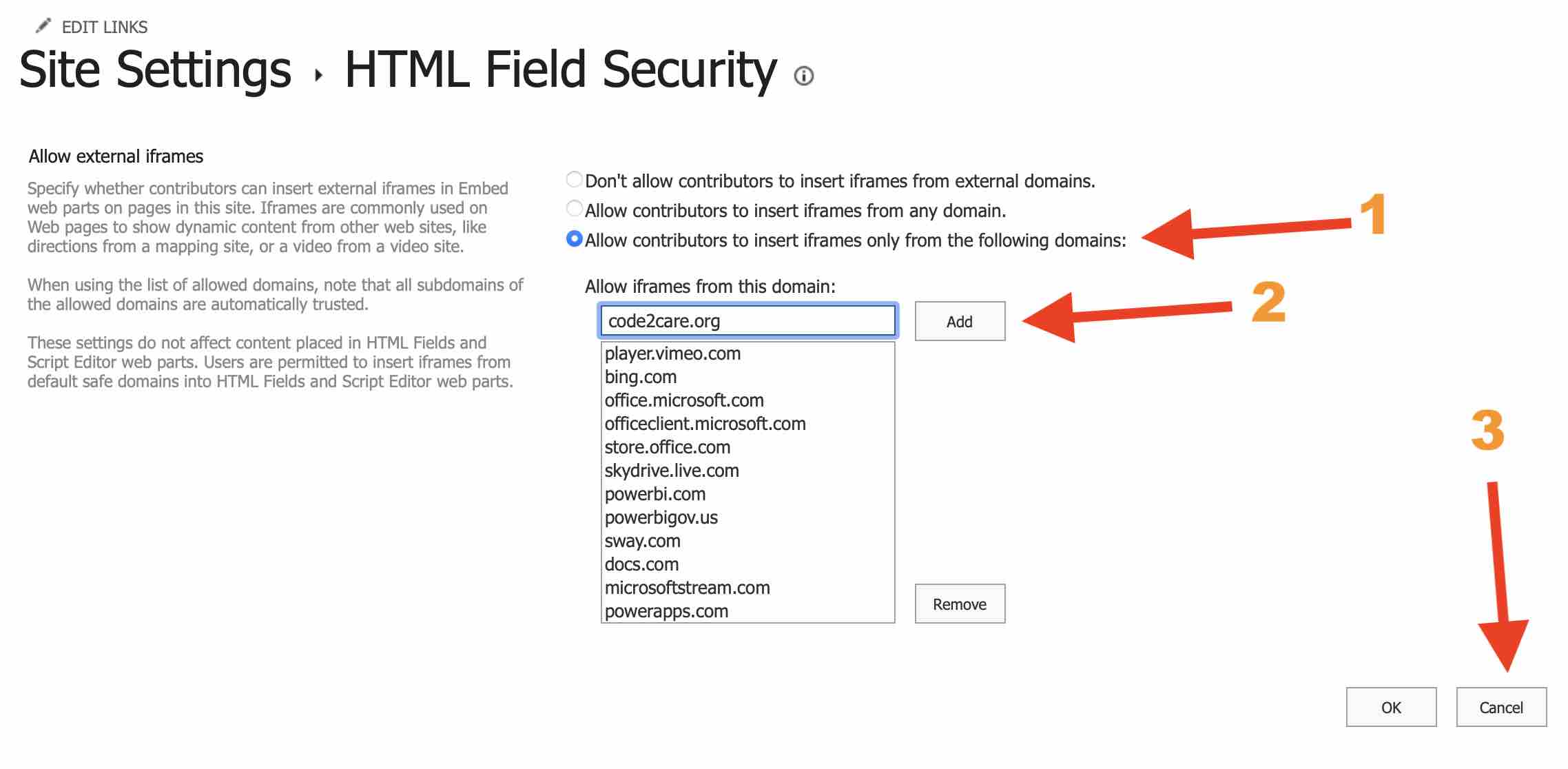 [Fix] Sharepoint: Embedding content from this website isnt allowed, but ...