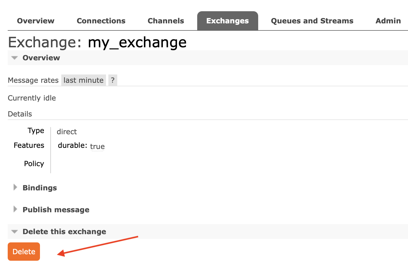 How to delete a exchange in RabbitMQ | Code2care